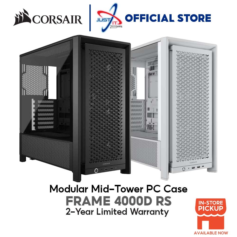 CORSAIR FRAME 4000D RS MODULAR MID-TOWER PC CASE / CASING - BLACK ...