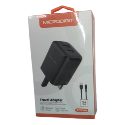 Microdigit DTC170M 12W GaN Travel Adapter Phone Charger Compact ...