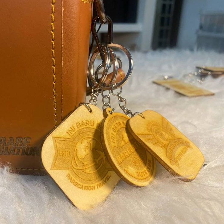 Rare Nation Keychain - Engraved Wooden - Ini Baru Rare! | Shopee Malaysia