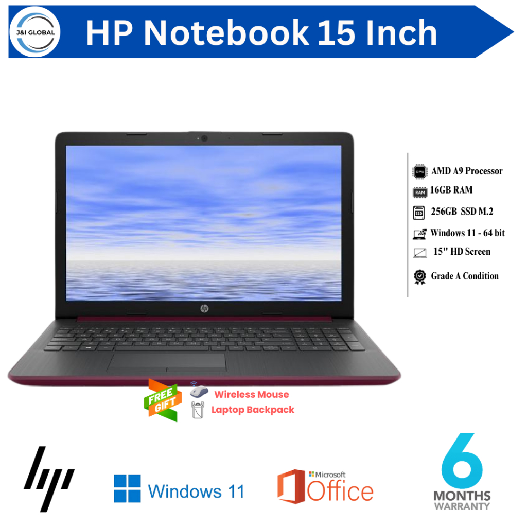 HP Notebook 15" | AMD A9 Processor RADEON R5 | 16GB RAM /512GB SSD ...