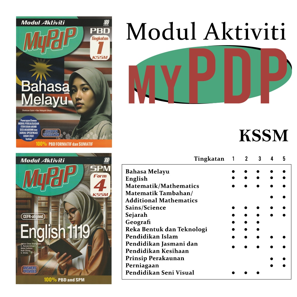 SASBADI | ACTIVITY BOOK | KSSM - MODUL AKTIVITI MYPDP ( TINGKATAN 1 - 5 ) ( 2025 ) | Shopee Malaysia