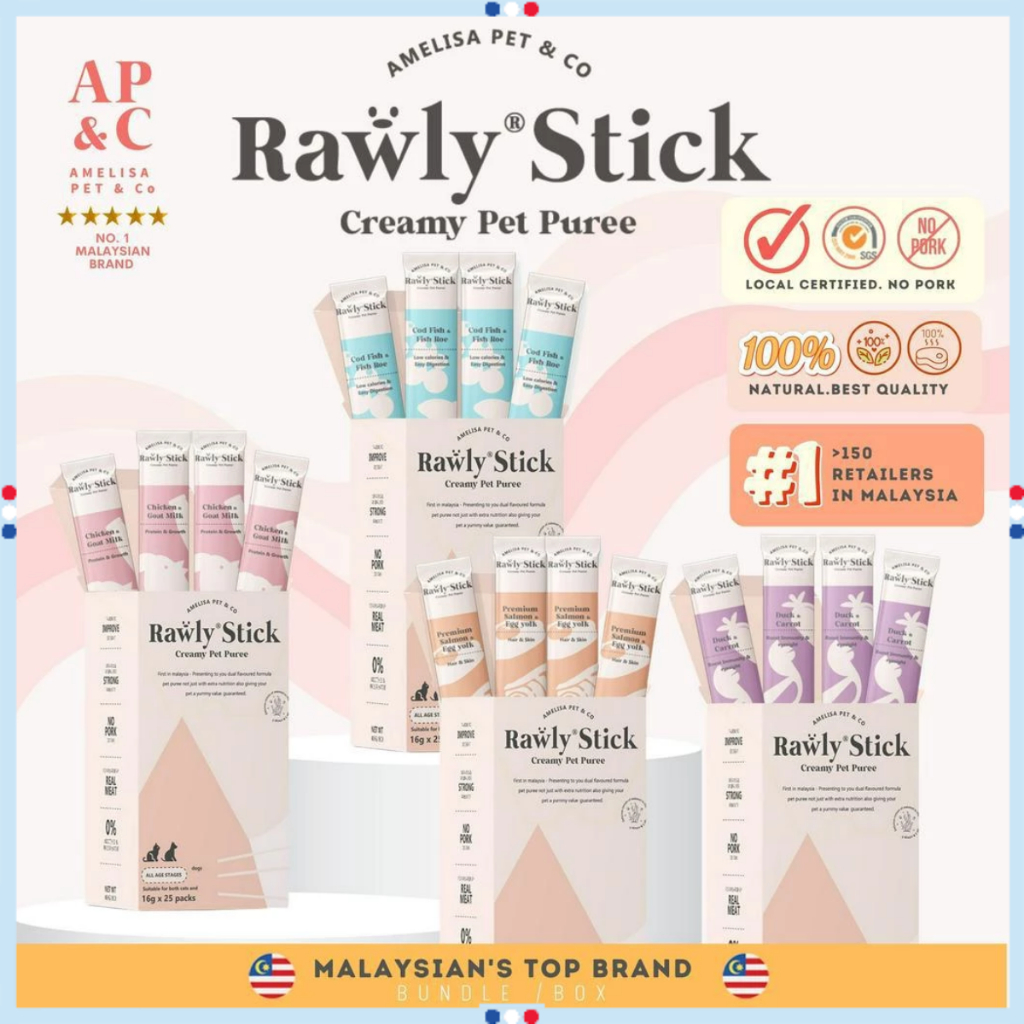 Amelisa Pet & Co. Rawly Stick Pet Puree (25 Stick/Box) | Shopee Malaysia