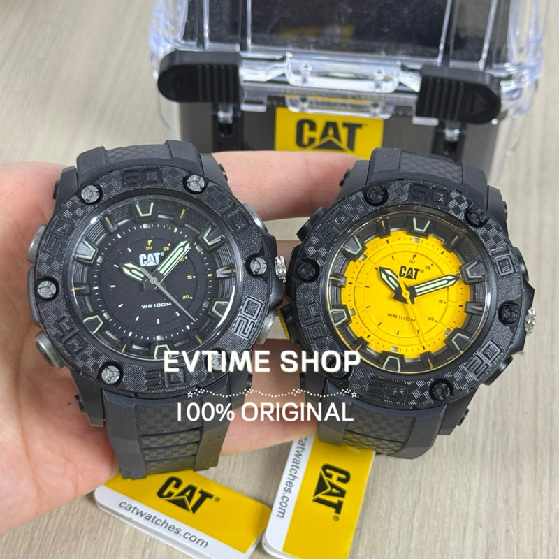 100% ORIGINAL CATTERPILLAR P10 CAT LU-160-25-127 / LU-160-21-721 MEN SILICONE STRAP ANALOG WATCH ...