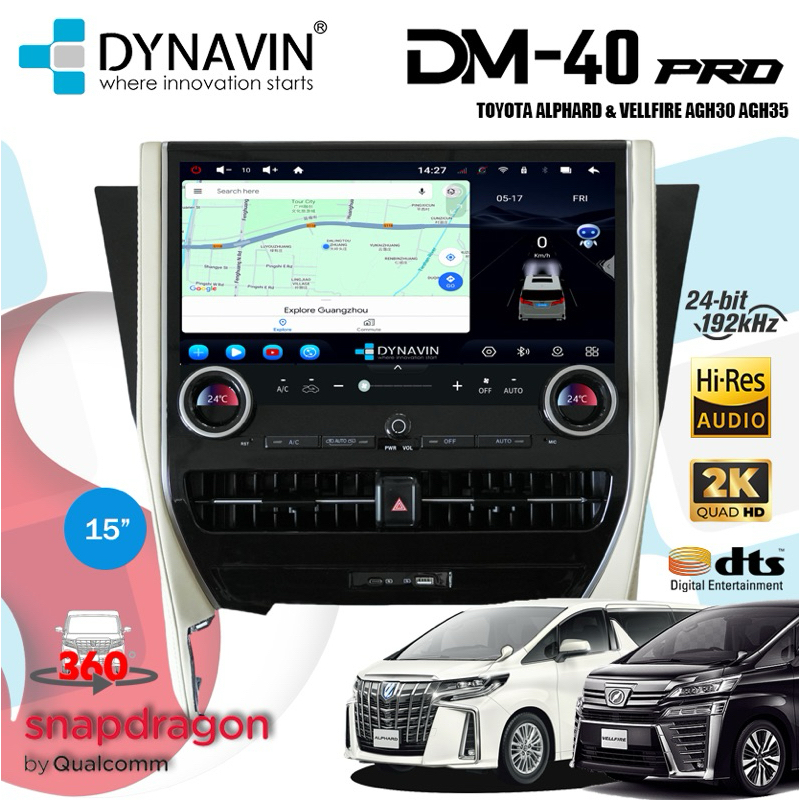 DYNAVIN DM-40 PRO SERIES 15.6 INCH 2K QLED SCREEN FOR TOYOTA VELLFIRE ...