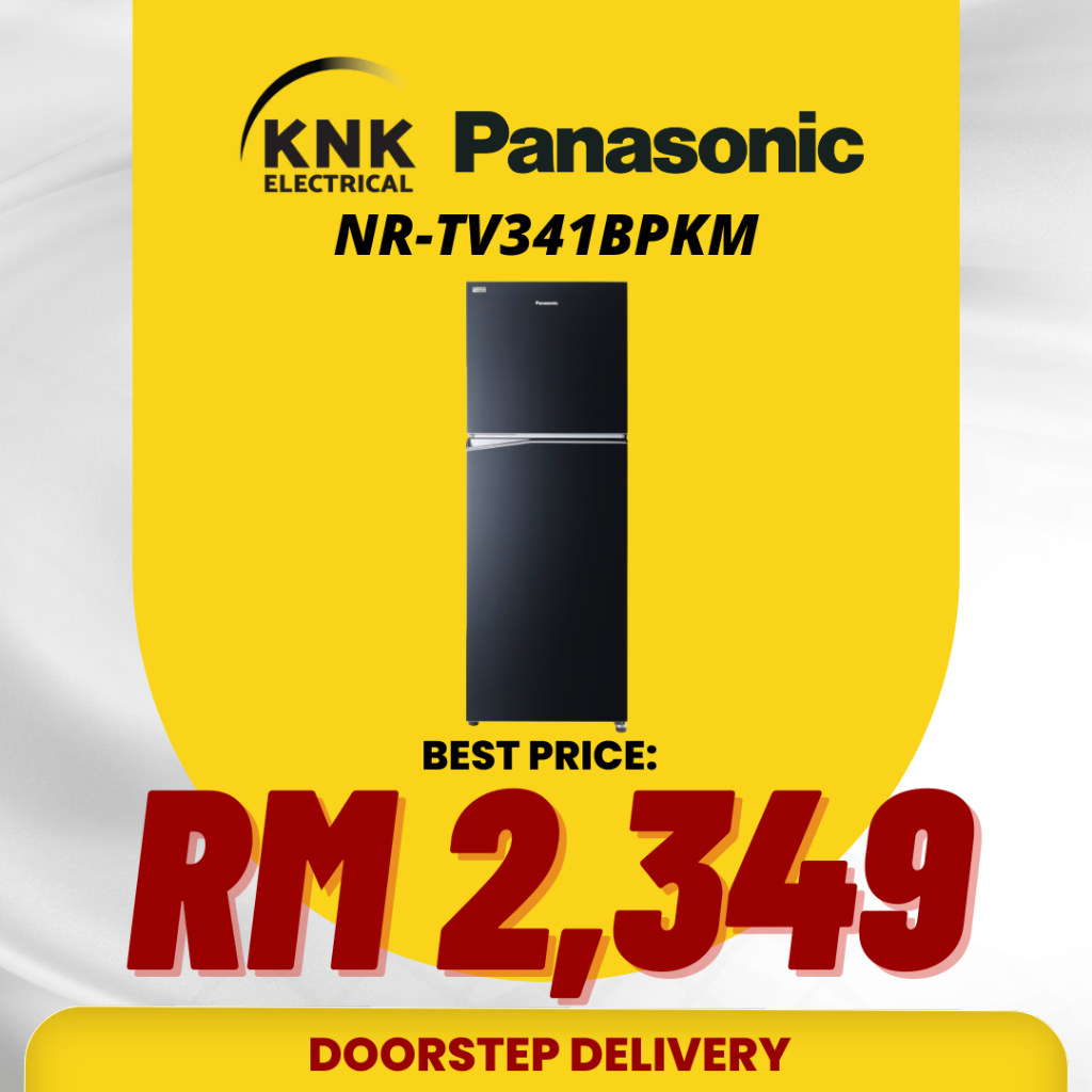 Panasonic 325L Inverter 2-Door Refrigerator (Top Freezer) NR-TV341BPKM ...