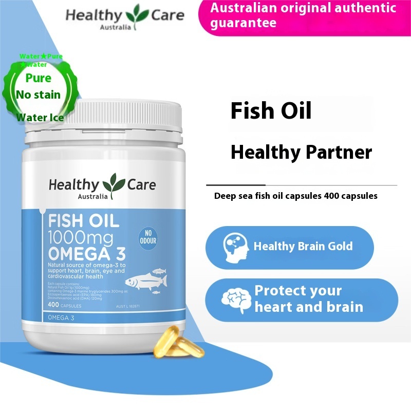Healthy Care High-Potency Omega-3 Fish Oil 1000mg – 400 Capsules ...