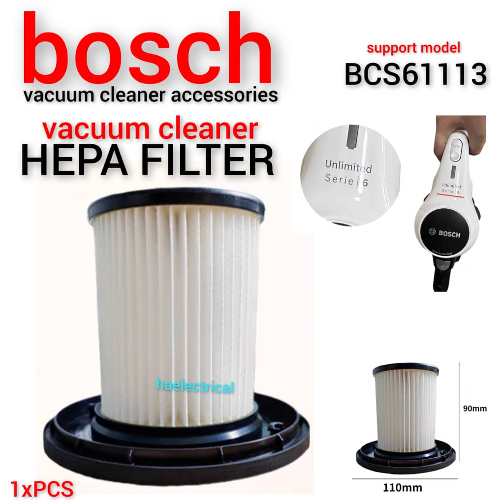 BOSCH Unlimited 6 Vacuum Hepa Filter BCS61113 (1PC) | Shopee Malaysia