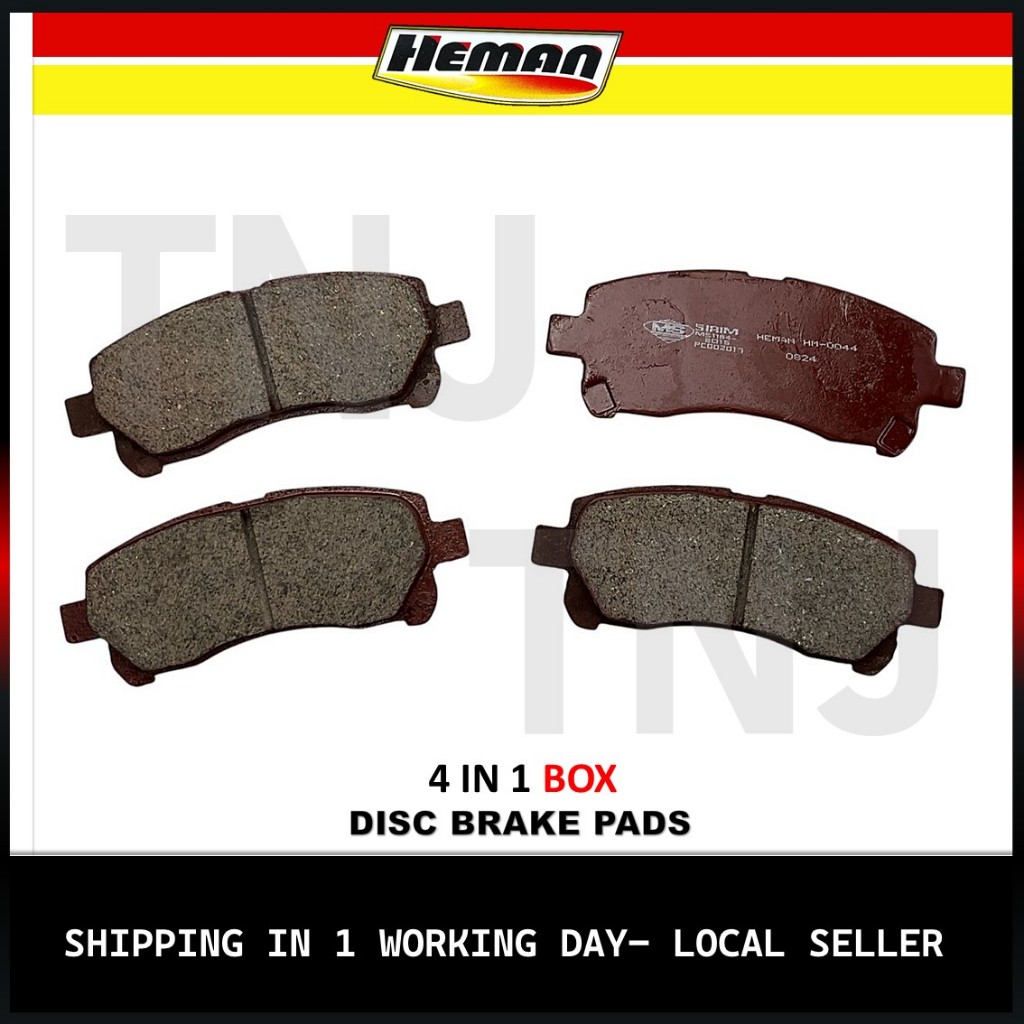 HEMAN DISC BRAKE PAD ( FRONT SIDE ) TOYOTA AVANZA VVTI 1.3 YEAR 1994 ...