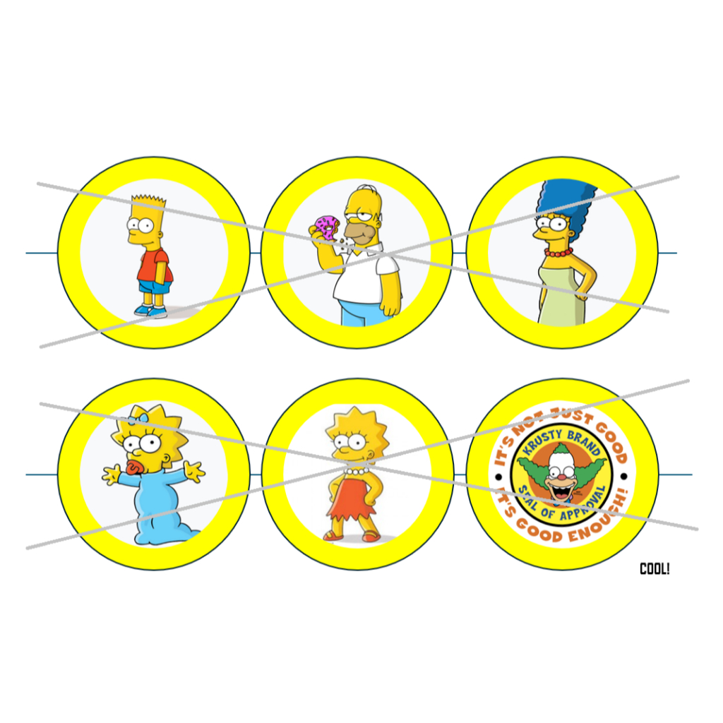 [ Promo Section] The Simpsons Set | 58 MM Safety Pin Button Badge ...