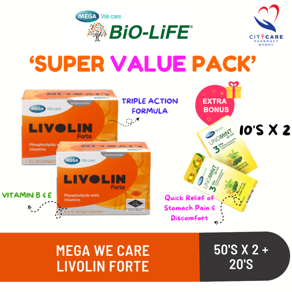 Bio Life - MEGA Livolin Forte 50's x 2 + Extra BONUS | Shopee Malaysia