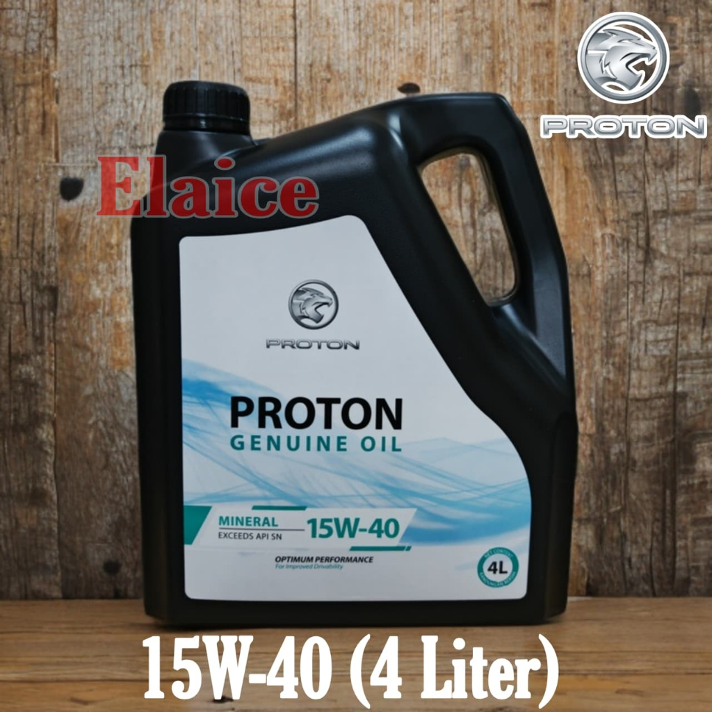Proton 15W40 Mineral Engine Oil (4 Liter) Toyota Honda Perodua Nissan ...