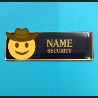 CUSTOM MADE Name Tag with LOGO Custom Made PIN/MAGNET Gold Mental ...