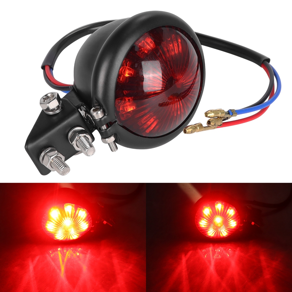 Vintage Universal Motorcycle Rear Light LED Lamp Aluminum Motorbike ...