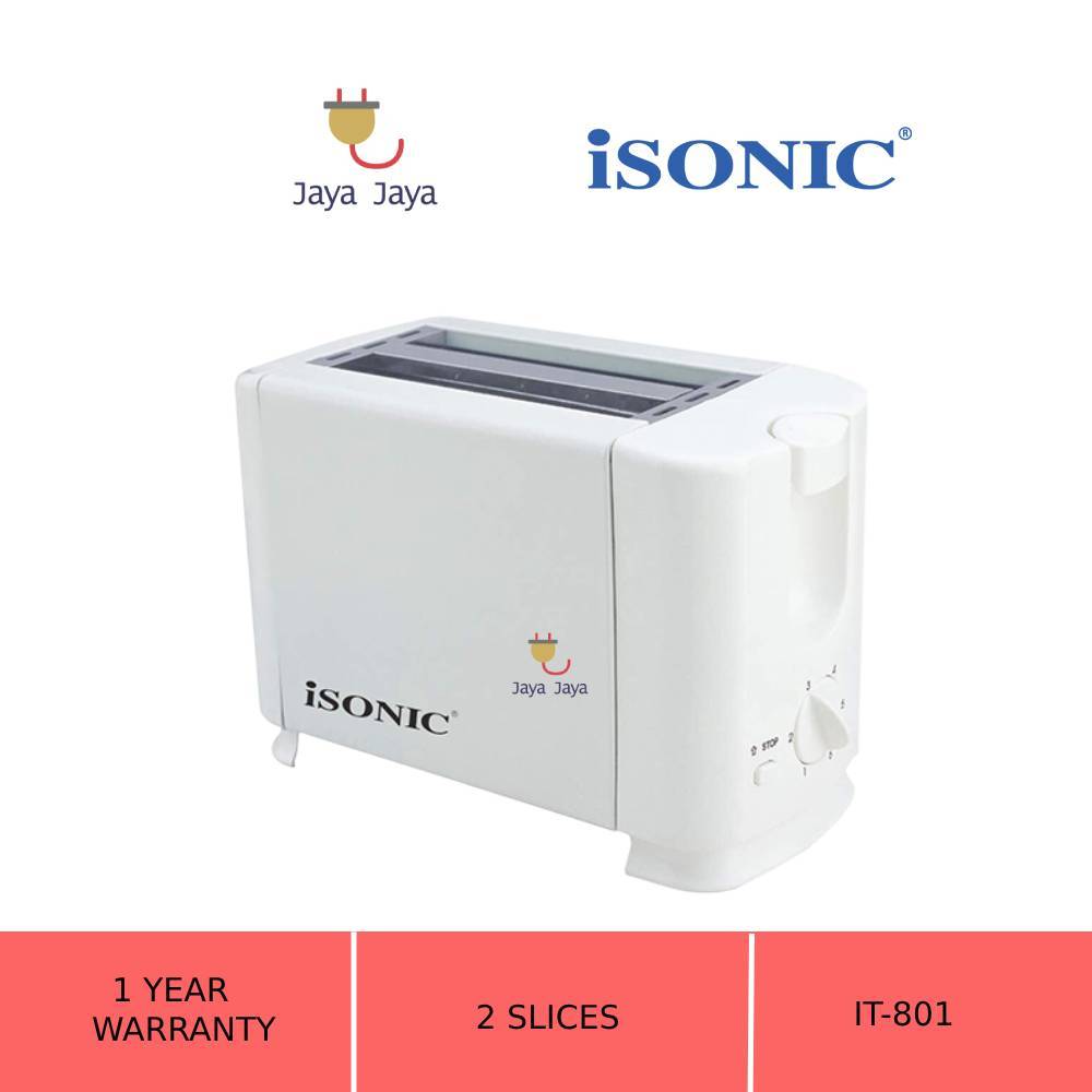 ISONIC 2 Slice Bread Toaster IT-801 IT801 | Shopee Malaysia