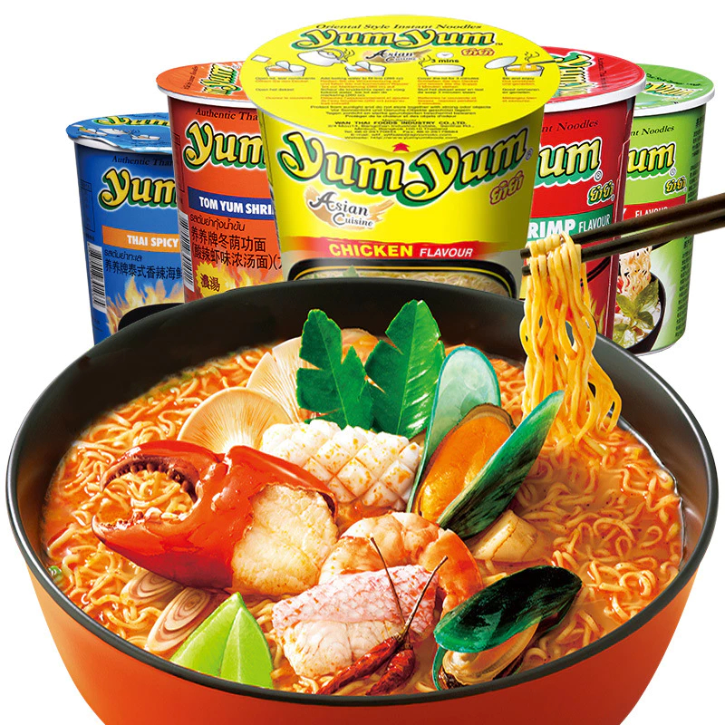 (HOT) Yumyum Thai Tom Yum hot pot noodles mixed with 12 flavors - spicy ...