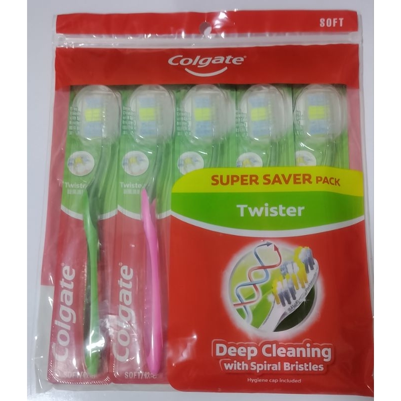 save rm6- Colgate twister toothbrush soft with hygiene cap - super ...