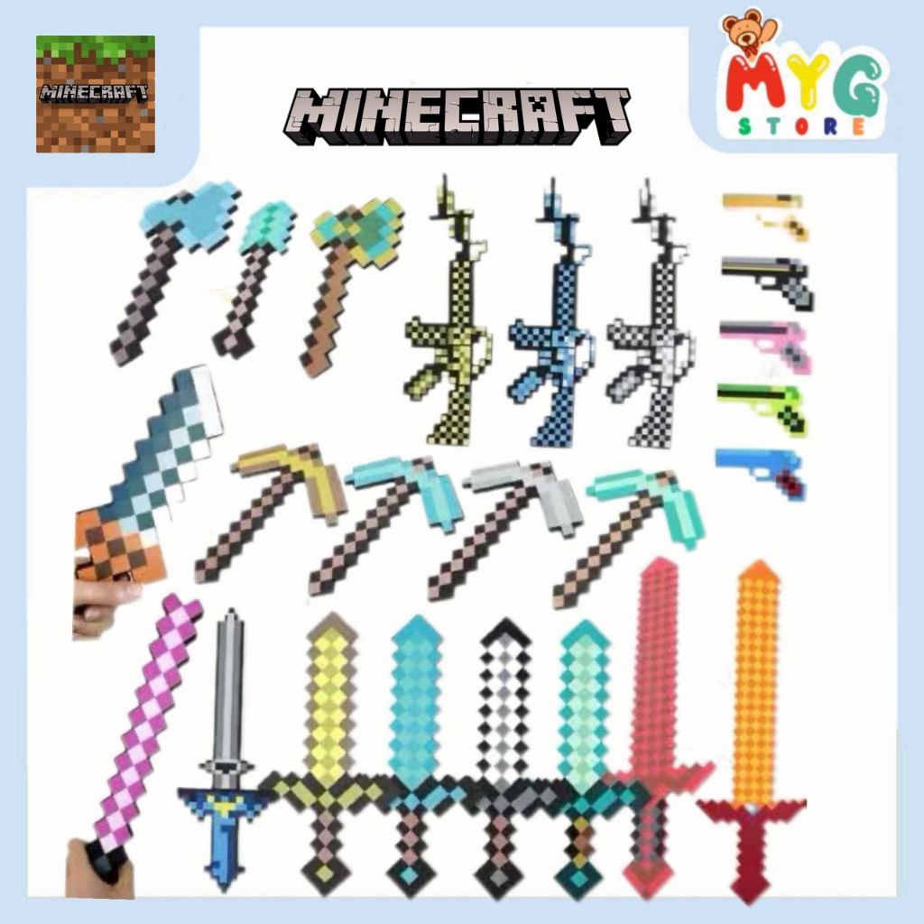 OEM Minecraft Game Merchandiser Soft Foam Weapon Pretend Play Sword ...