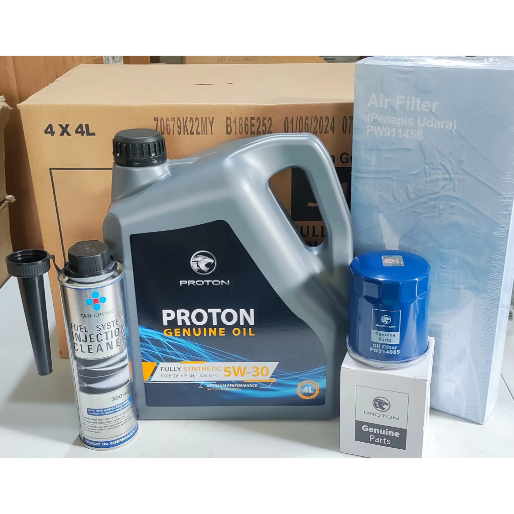 Proton Engine Oils SAE 5W30 Fully Synthetic (4L) WITH OIL FILTER ...