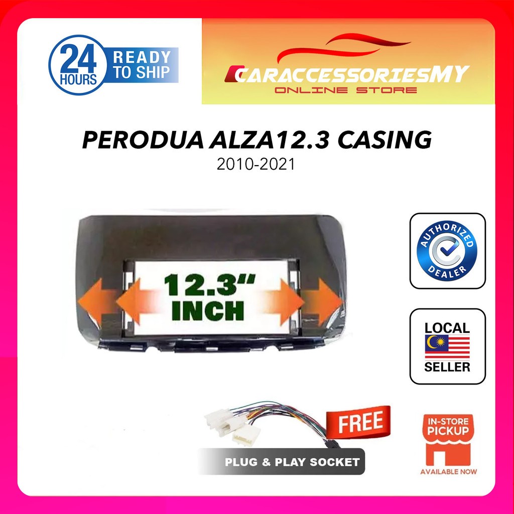 Perodua Alza 2010 2021 12.3 Inch BBA Casing android player casing with ...