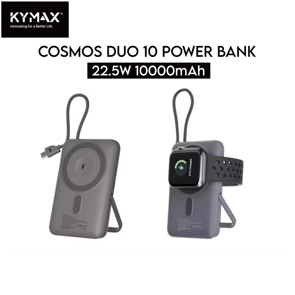 KYMAX Cosmos Duo 10 Power Bank 10000mAh | 3 in 1 charging solution ...