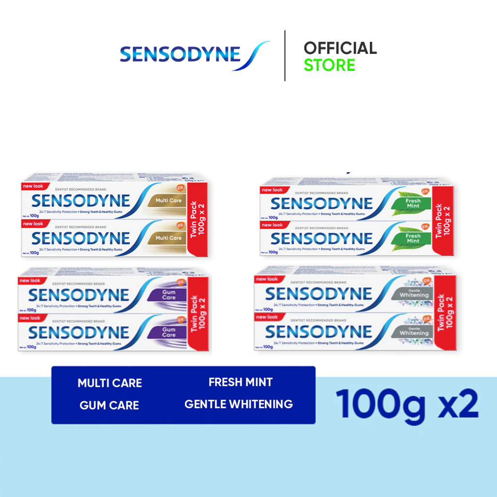SENSODYNE Gum Care Relief Sensitive Teeth Toothpaste 100gX2 | Shopee ...