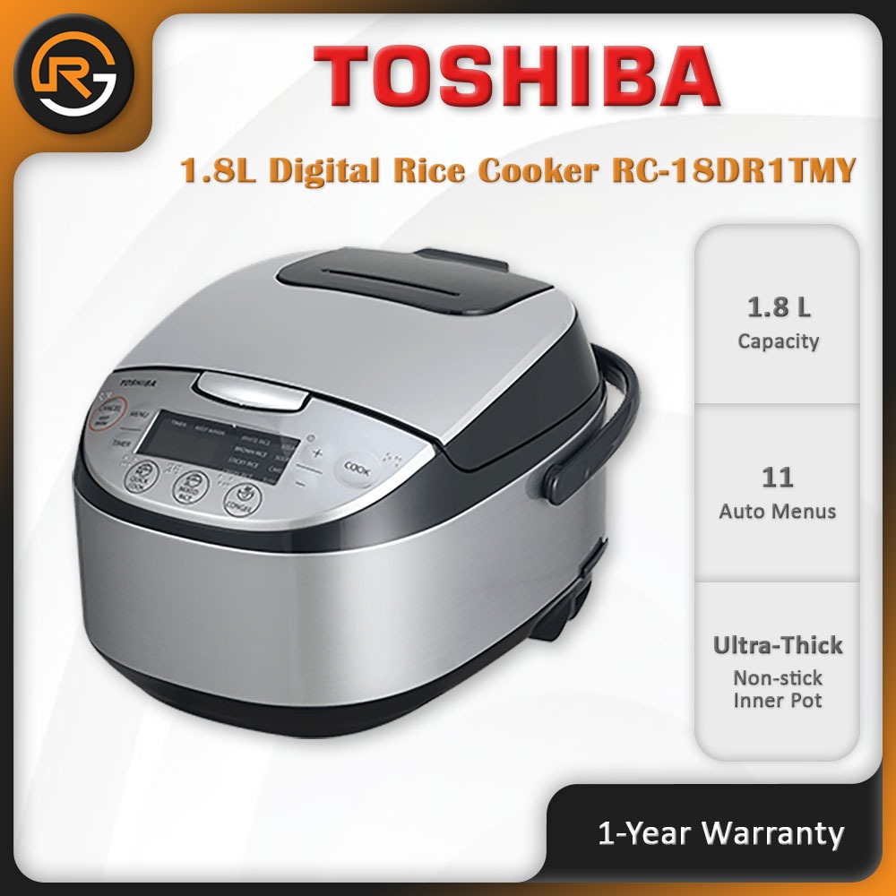 TOSHIBA RC-18DR1TMY(S) 1.8L Digital Rice Cooker | Periuk Nasi 电饭煲 ...