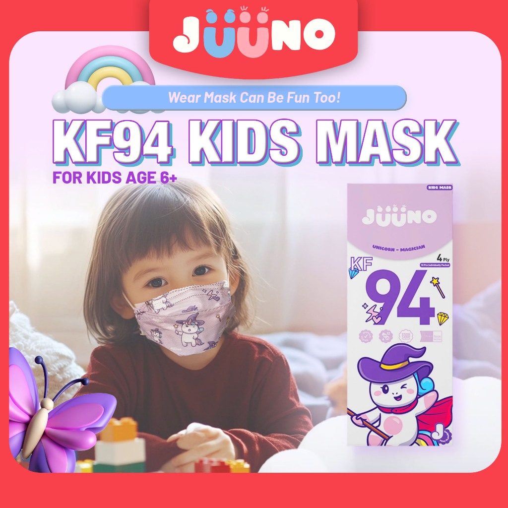JUUNO Kids Mask KF94 4 Ply - Unicorn Collection - Magical (10 Pcs) | Shopee Malaysia