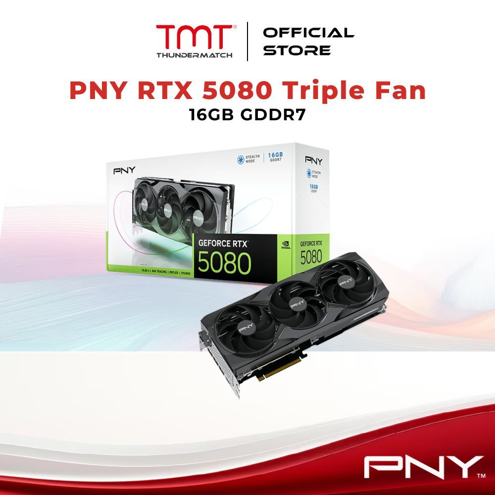 TMT PNY GeForce RTX 5080 Triple Fan 16GB GDDR7 Graphics Card | Shopee ...