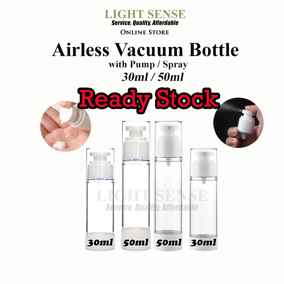 30ml 50ml Airless Vacuum Spray / Pump Bottle / Botol Sembur Pam Vakum ...