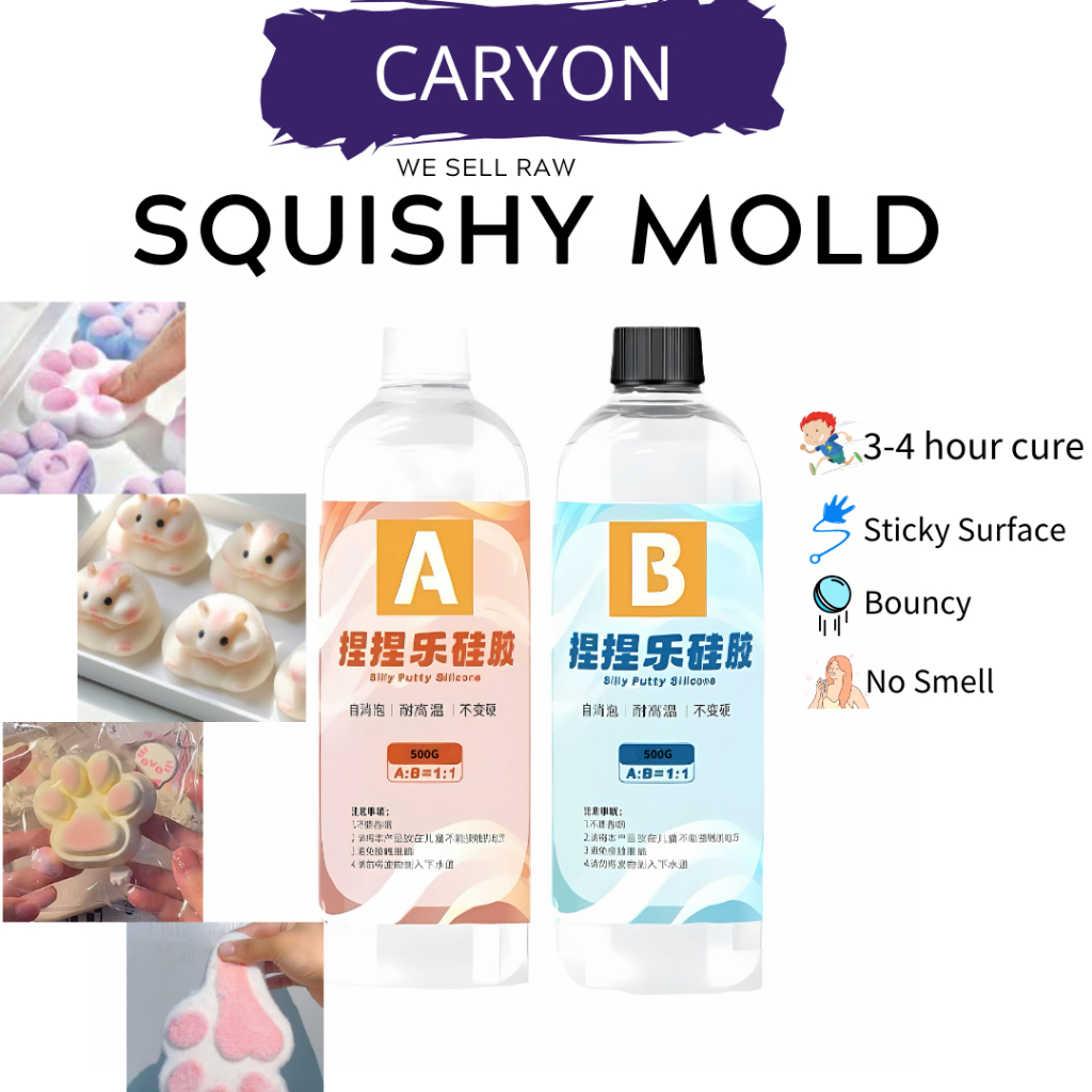 CaryOn Squishy Jumbo Silicone Soft Mold for Epoxy Resin Wax Toys DIY ...