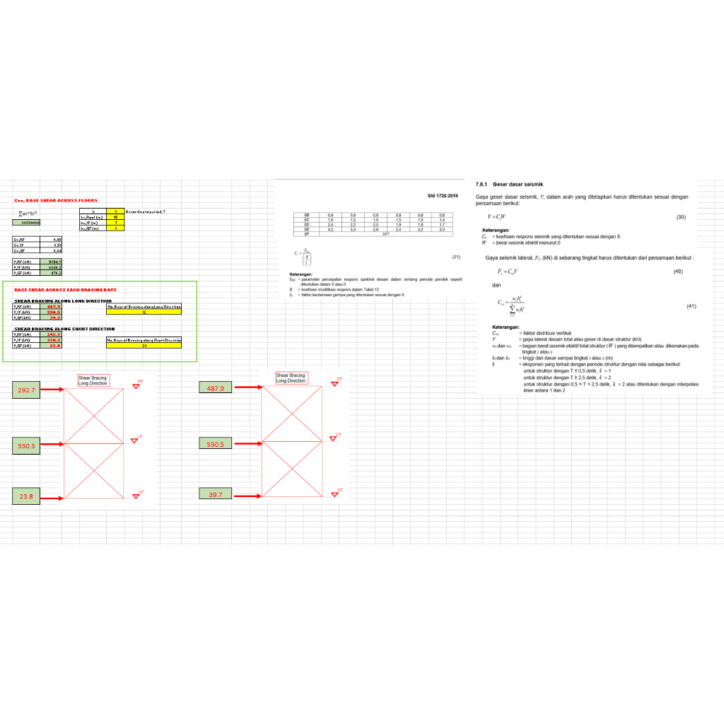 Seismic Design (Base Shear) Design Excel Spreadsheet | Shopee Malaysia
