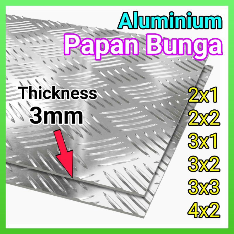 Papan Bunga 3mm Chequered Plate (Aluminium) (PBR) | Shopee Malaysia