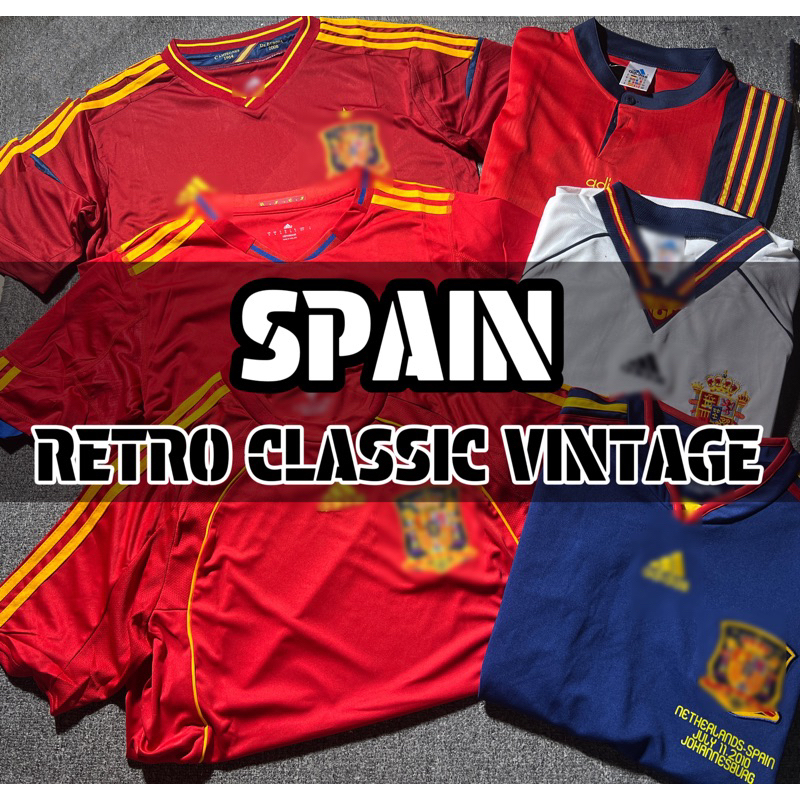 *Retro* Spain Retro Jersey Spain Home Jersey Retro Spain | Shopee Malaysia