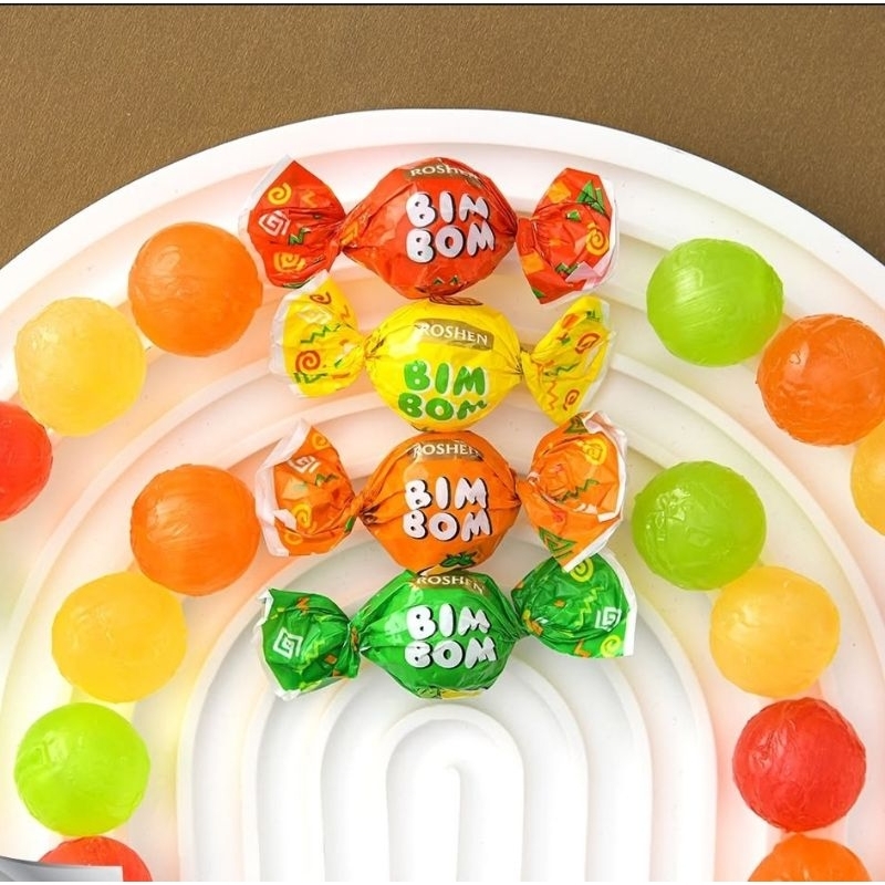 halal ROSHEN BIM BOM Hard Candy with Chewy Filling 500g.1kg | Shopee ...