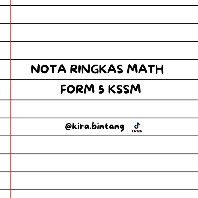 Nota Matematik Tingkatan 5 KSSM Ringkas PDF | Shopee Malaysia
