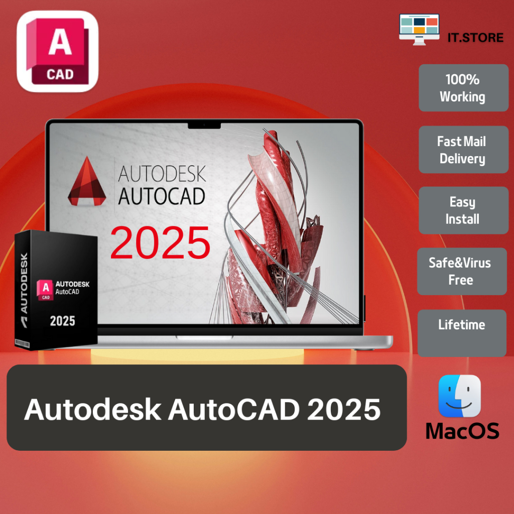 Autodesk AutoCAD 2025 MacOS – Pro CAD software for precise 2D drafting ...