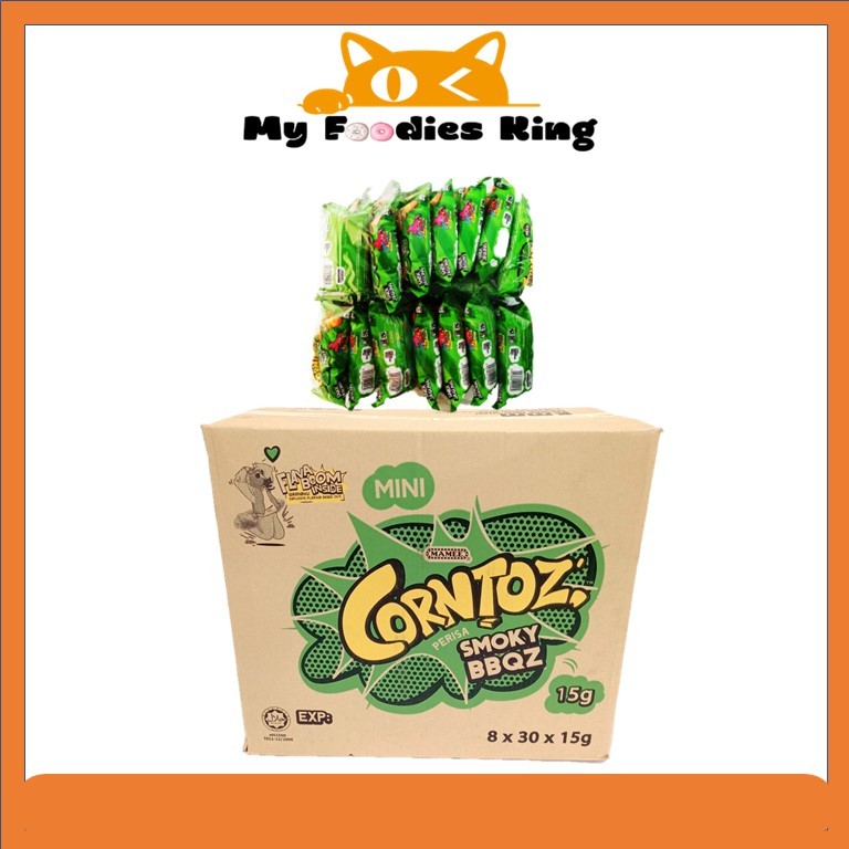 15g x 30pcs x 8bags Value Pack Carton Mamee Mini Corntoz Smoky BBQ [ My ...