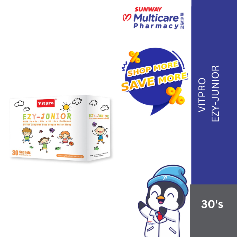 Vitpro Ezy Junior (2g x 30’s) | Kids Pre & Probiotics Powder for ...
