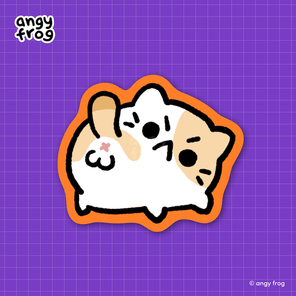 Angy Frog | Angy Cat balls sticker (6cm) | Shopee Malaysia