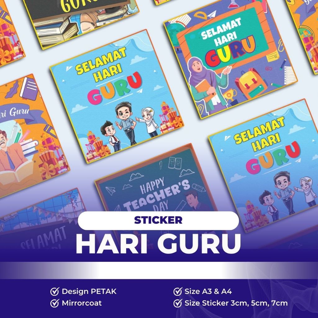 DIY Sticker Mirrorcoat Selamat Hari Guru / Thank You Teacher / Terima ...