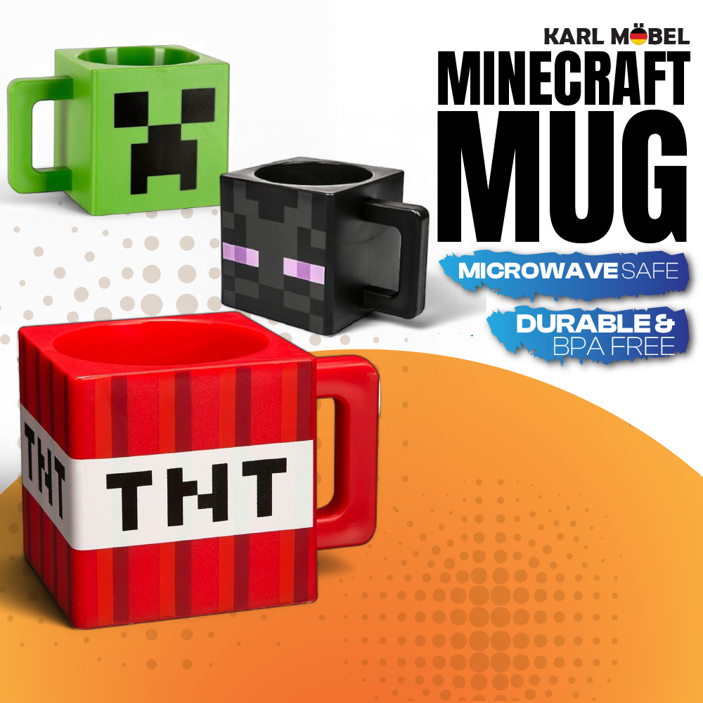 Plastic Mug Minecraft Creeper Face Square Coffee Mug Beverage Cup Game ...