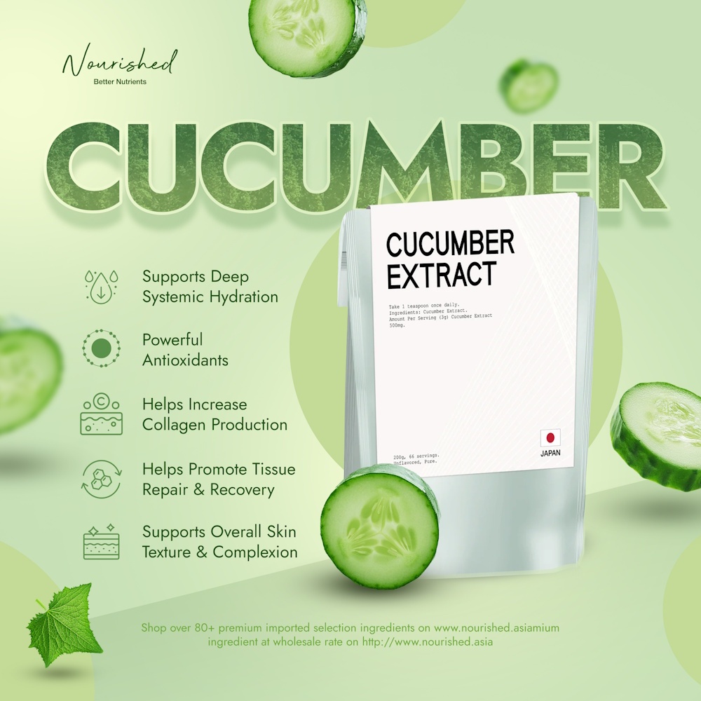 Nourished Cucumber Extract 500mg 200g 66 servings (Japan) | Shopee Malaysia