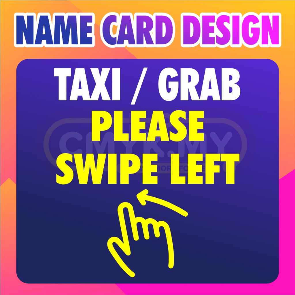[TEMPLATE]TAXI DRIVER / PEMANDU VERSION Business Card / Name Card WITH ...