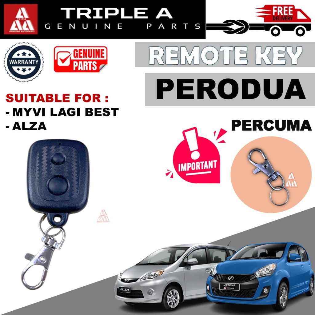 Perodua Remote Alza / Lagi Best / Icon / Viva Elite Alarm Remote ...
