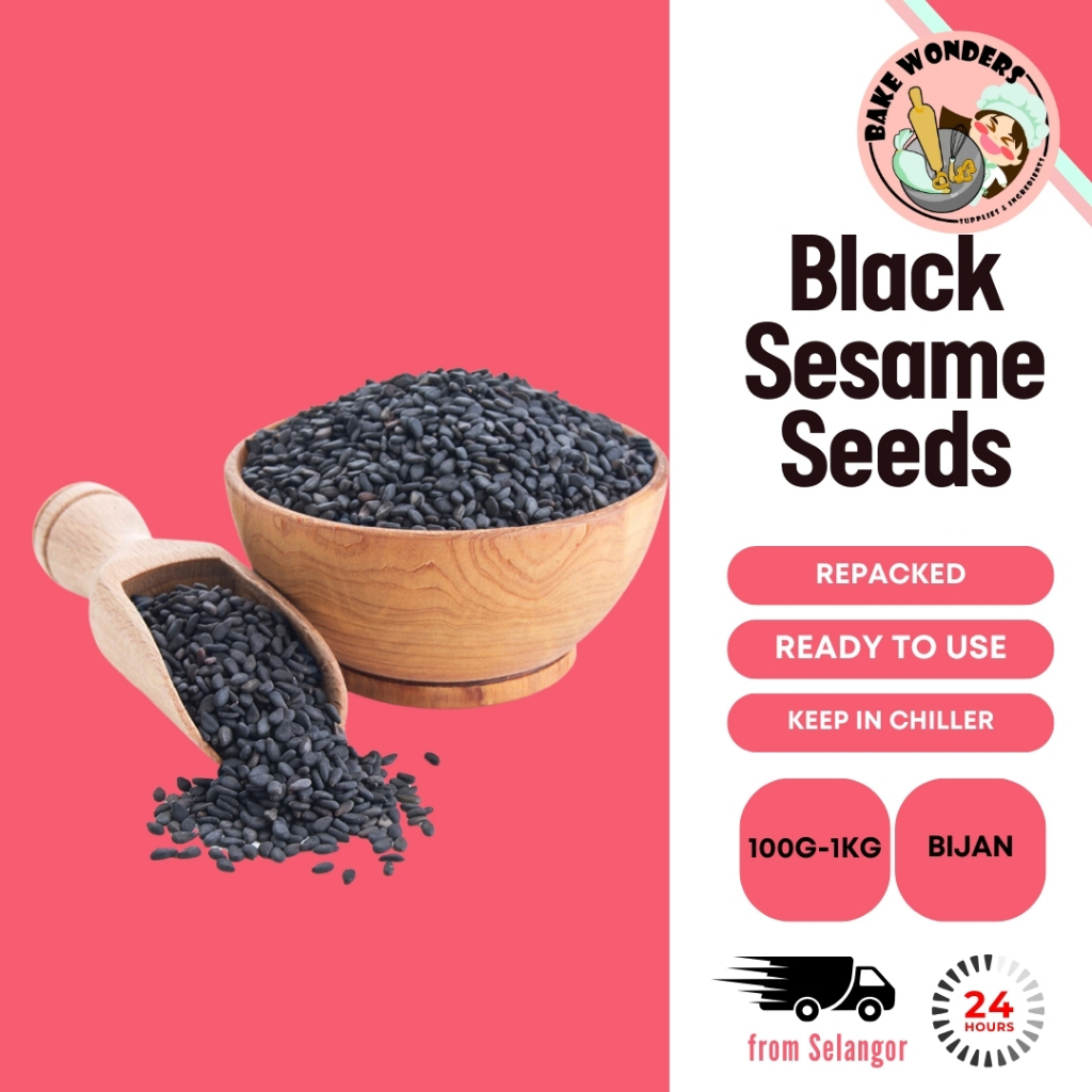Raw Black Sesame Seed/ Sesame Seeds/ Bijan Hitam/黑芝麻 (100g/250g/500g ...