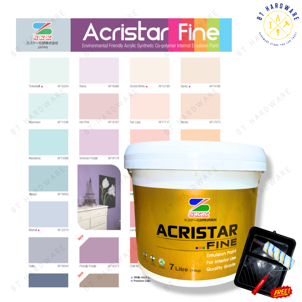 [7 Liter] SKK Acristar Fine Emulsion Paint 12000 Superwhite For ...