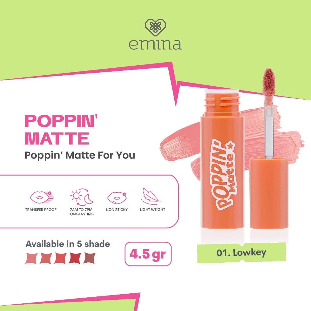 Emina Cosmetics Poppin Matte | Shopee Malaysia