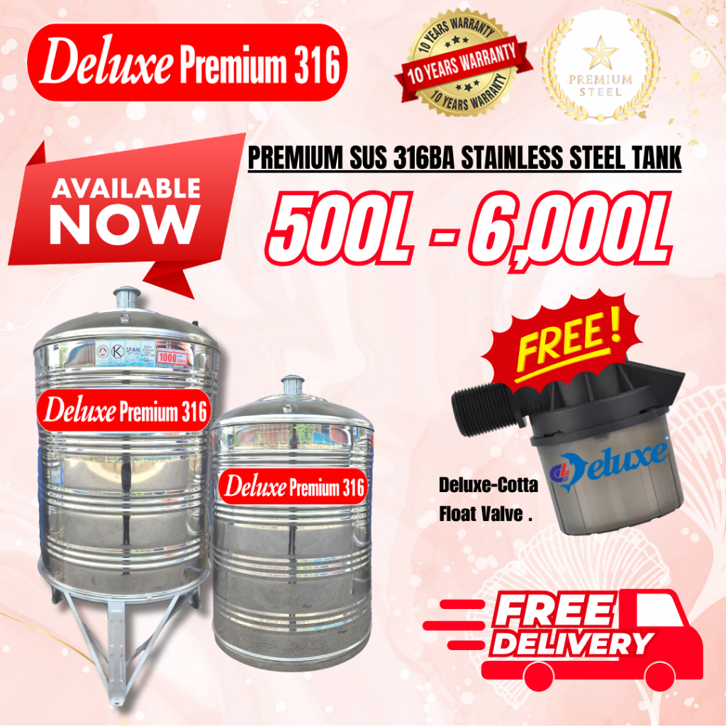 Deluxe Premium 316 Stainless Steel Water Tank (Tangki Air) With/Without Stand | Shopee Malaysia
