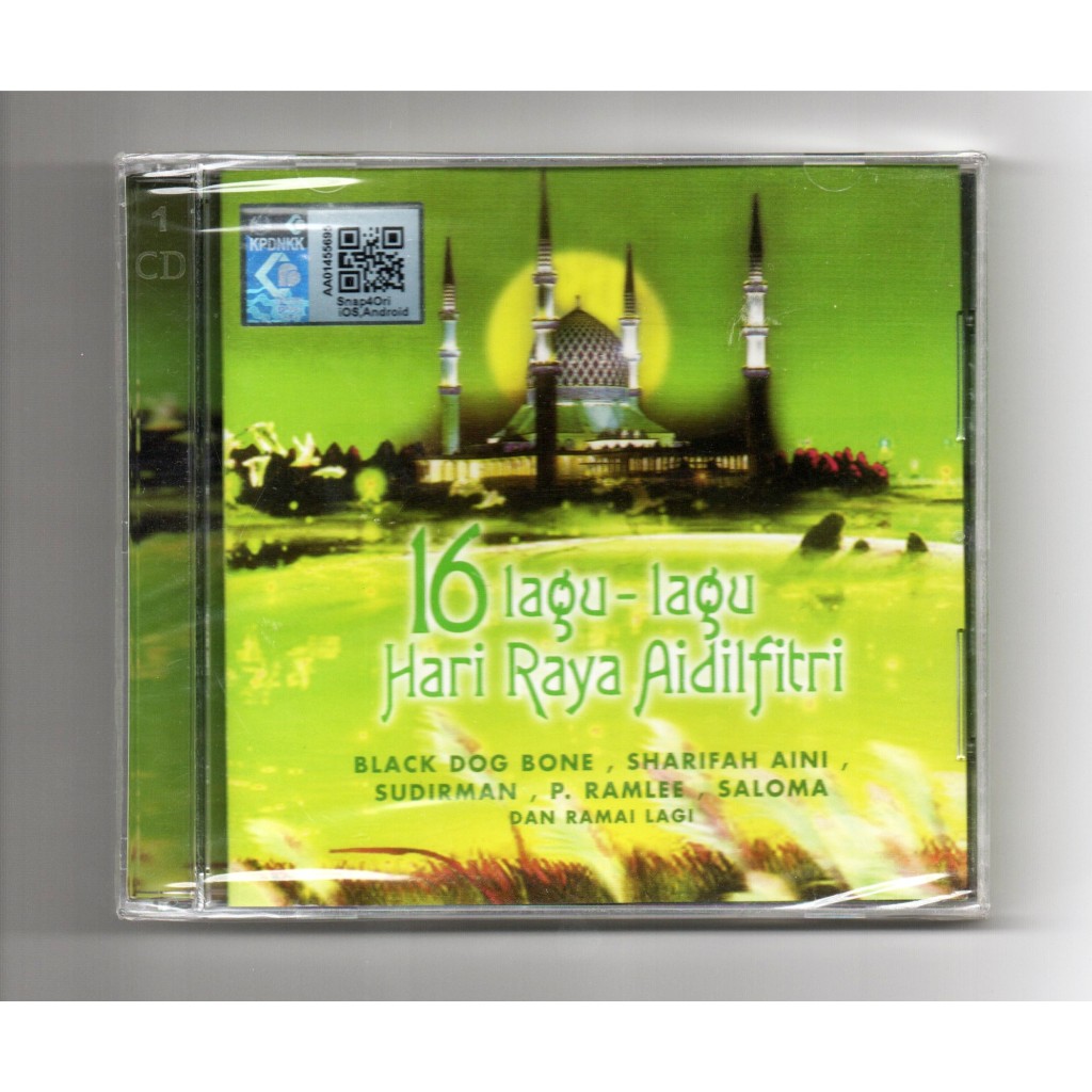 Various - 16 Lagu-Lagu Hari Raya Aidilfitri ( CD ) [ Sharifah Aini black Dog Bone BDB Sudirman P ...