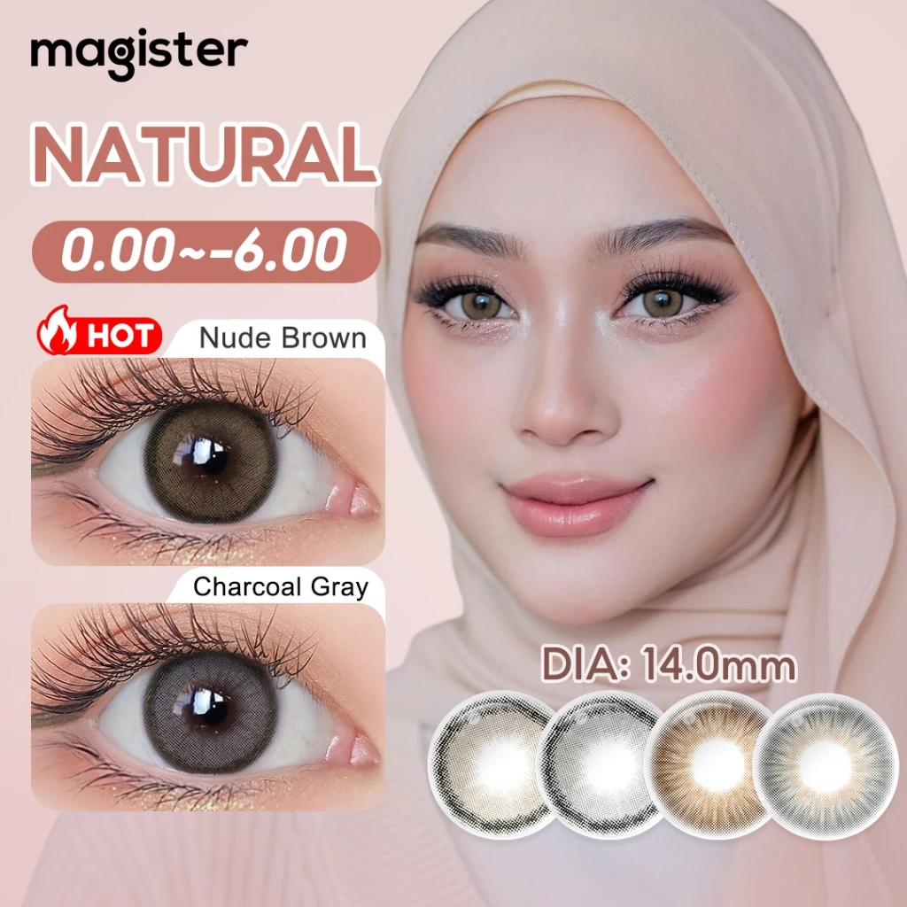 Magister Contact Lens ROZE [Power 0.00~-6.00]Power 14.00MM Degree1Pair ...
